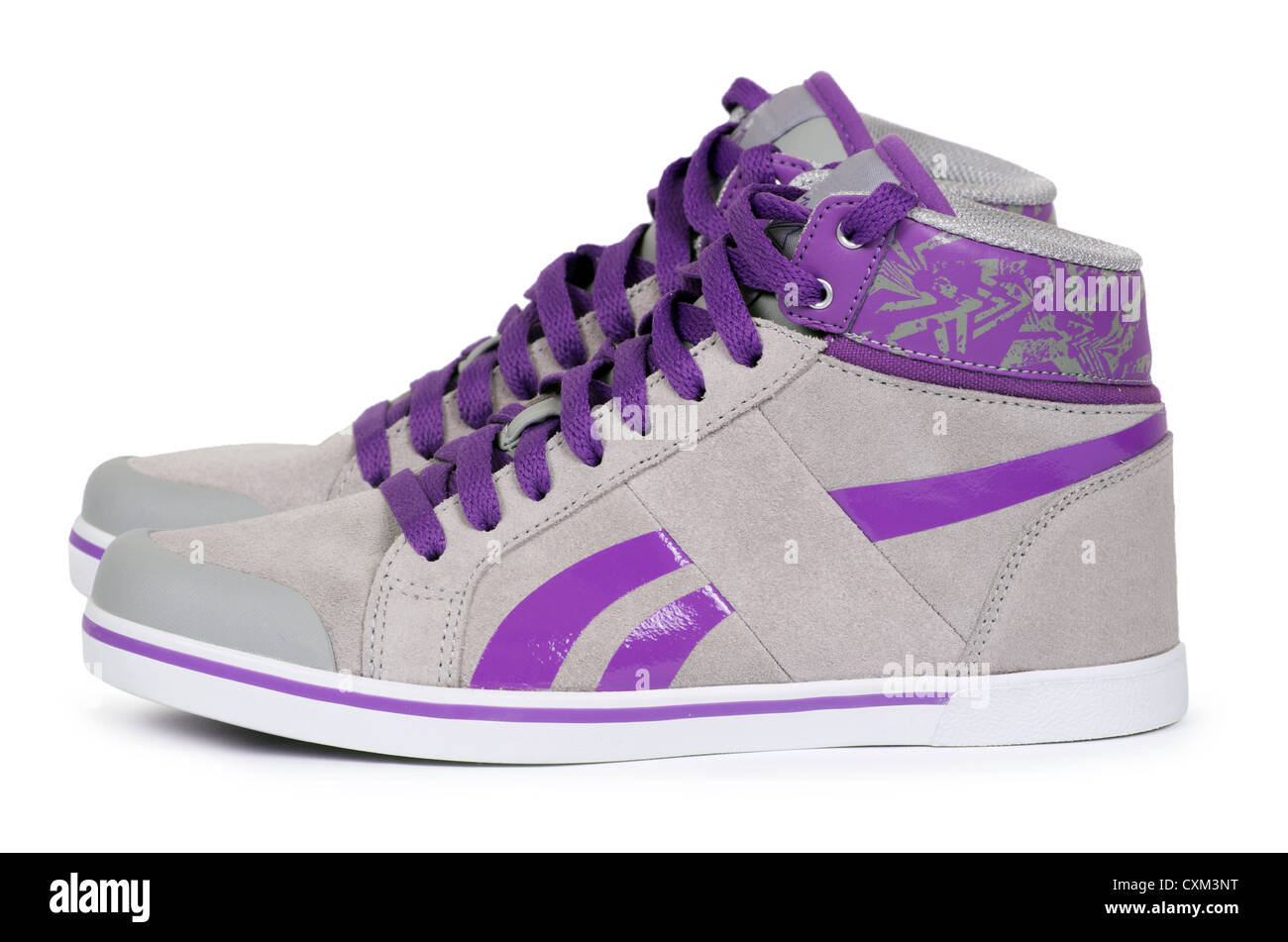 Pair of sneakers isolated on white background Stock Photo - Alamy