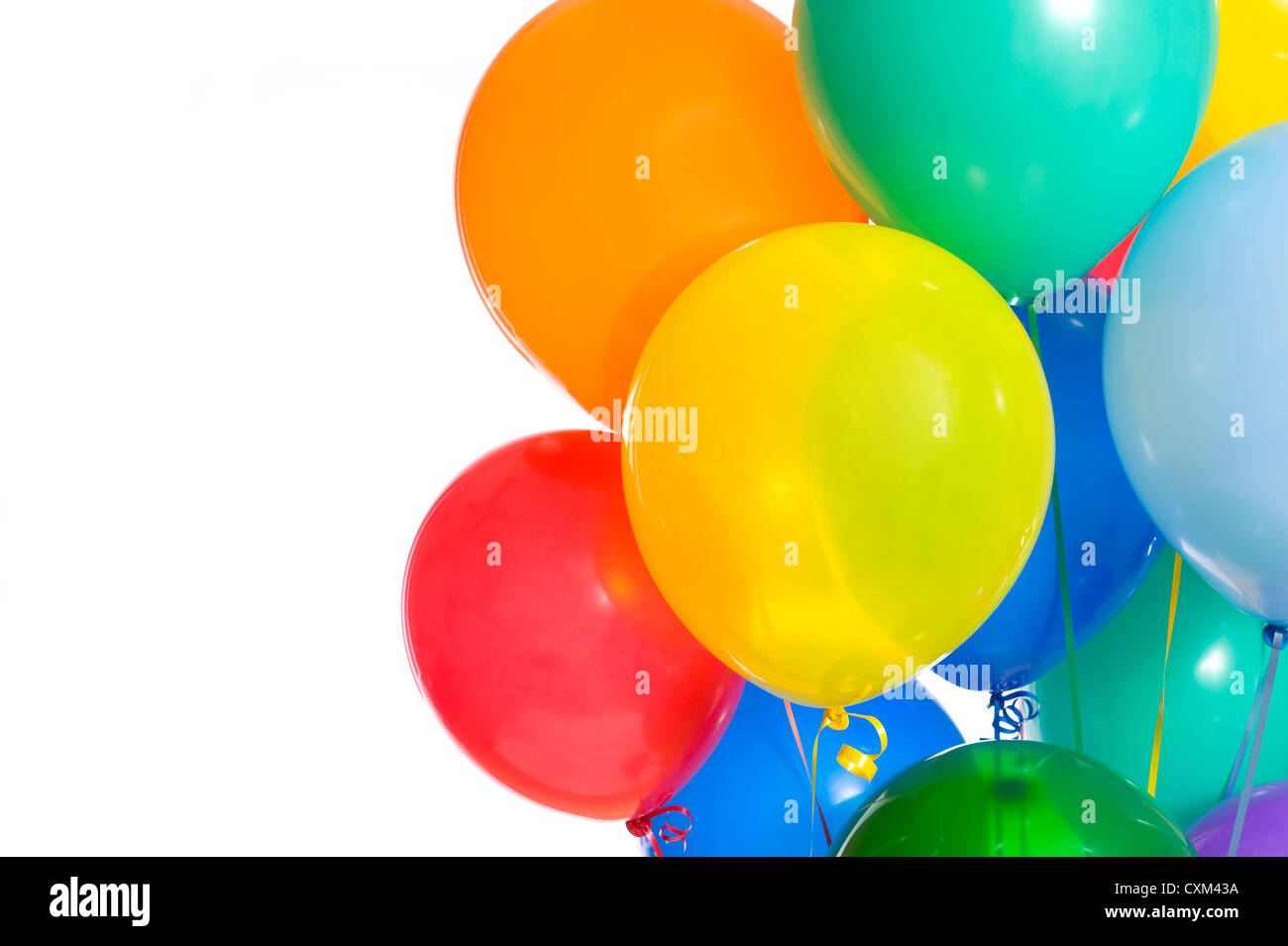 Celebration or birthday Party balloons on a white background Stock ...