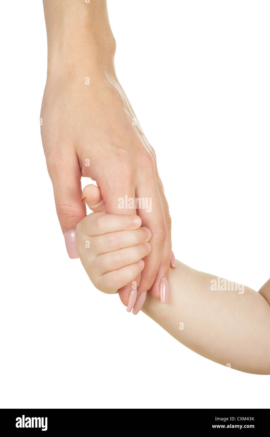 Baby hand holding mother hand Stock Photo - Alamy