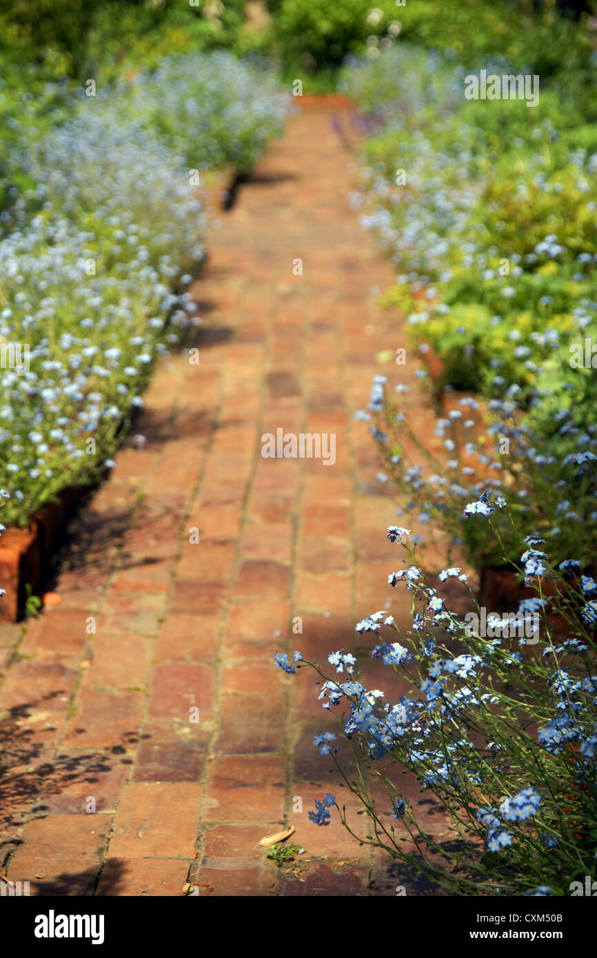 Garden red brick path hi-res stock photography and images - Alamy