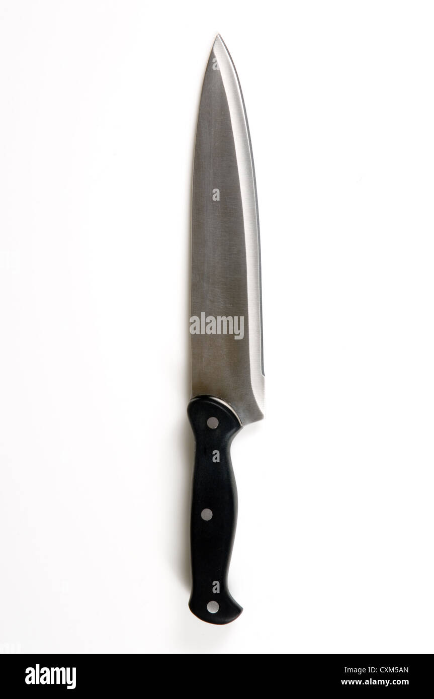 Isolation of professional chef's knife on white background Stock Photo ...