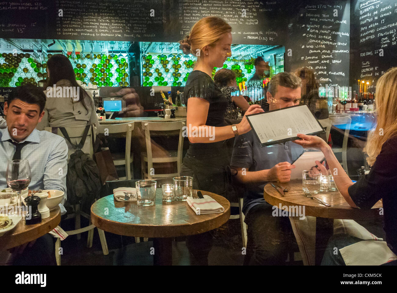 New York City, NY, USA, Waitress Working in local Bistro Restaurant ...