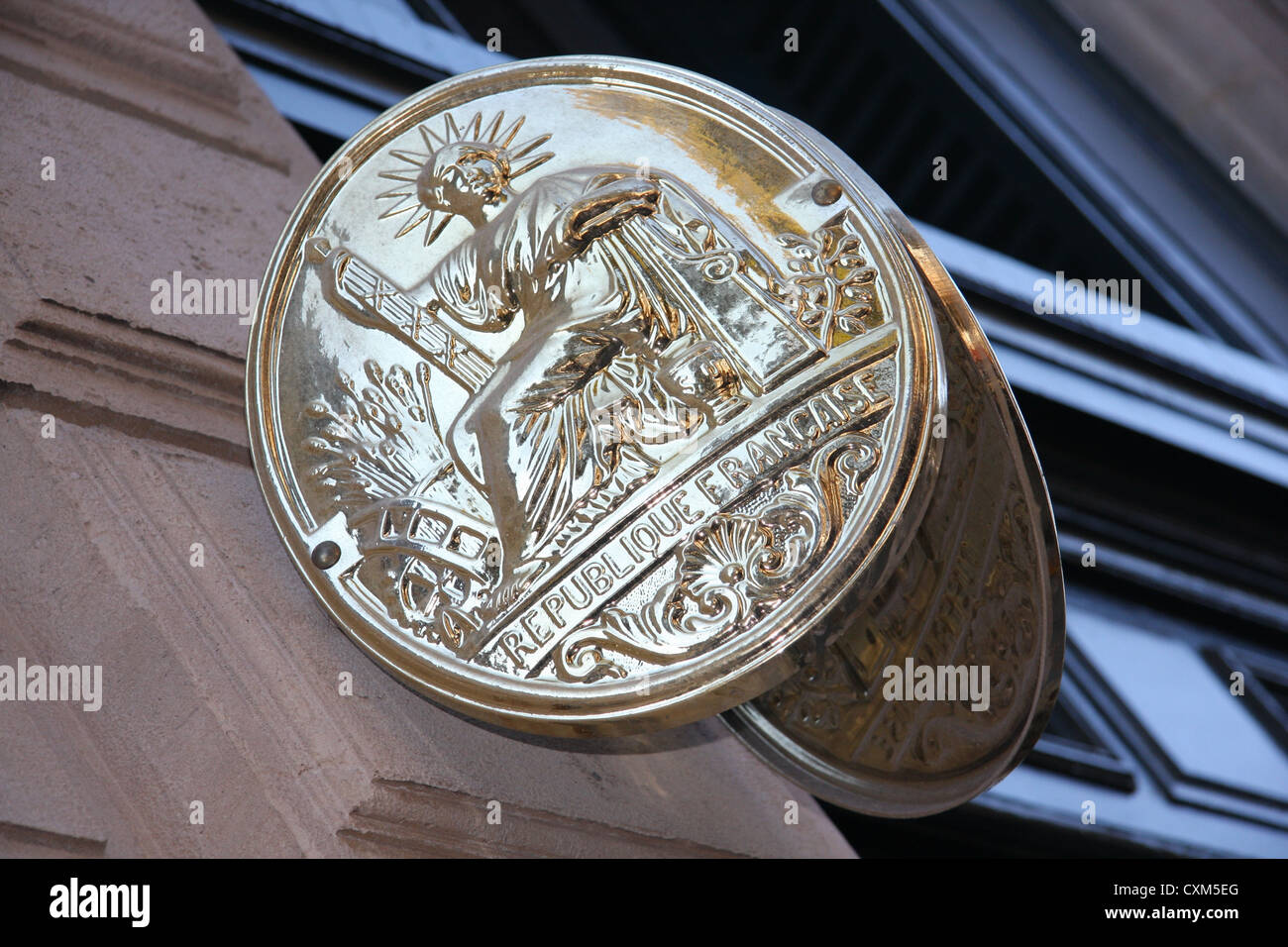 Copper of French court bailiff in Paris Stock Photo - Alamy