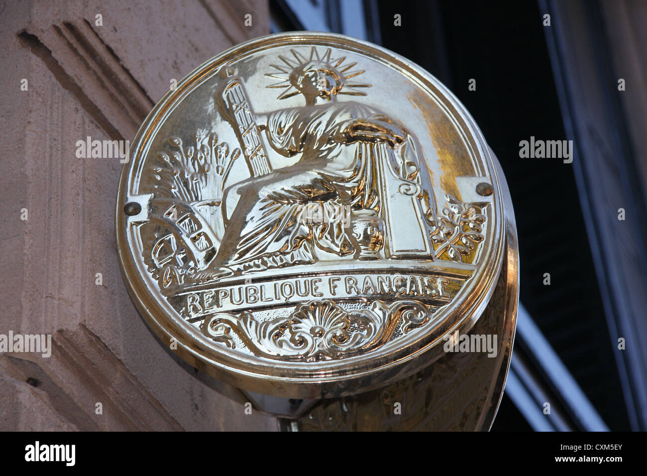 Copper of French court bailiff in Paris Stock Photo - Alamy