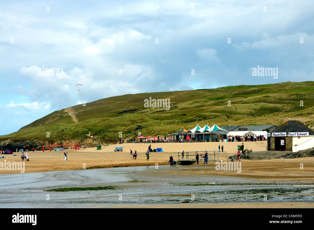 Perranporth beach in Cornwall United Kingdom Stock Photo - Alamy