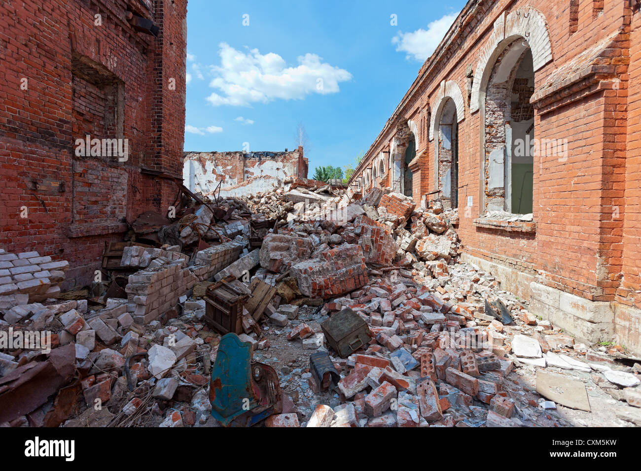 Destroyed building, can be used as demolition, earthquake, bomb ...