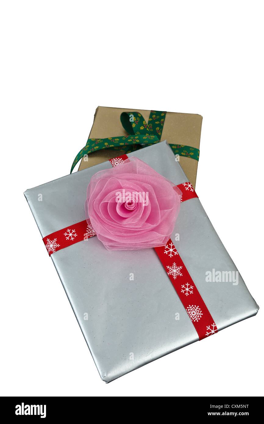 Christmas Presents, Presents Isolated on white with work path Stock ...