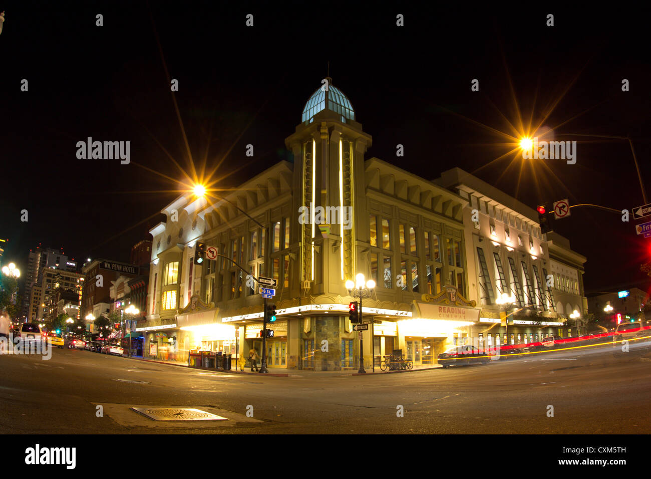 San Diego, CA - Aug. 12, 2012: Street view of historic Gaslamp Quarter ...