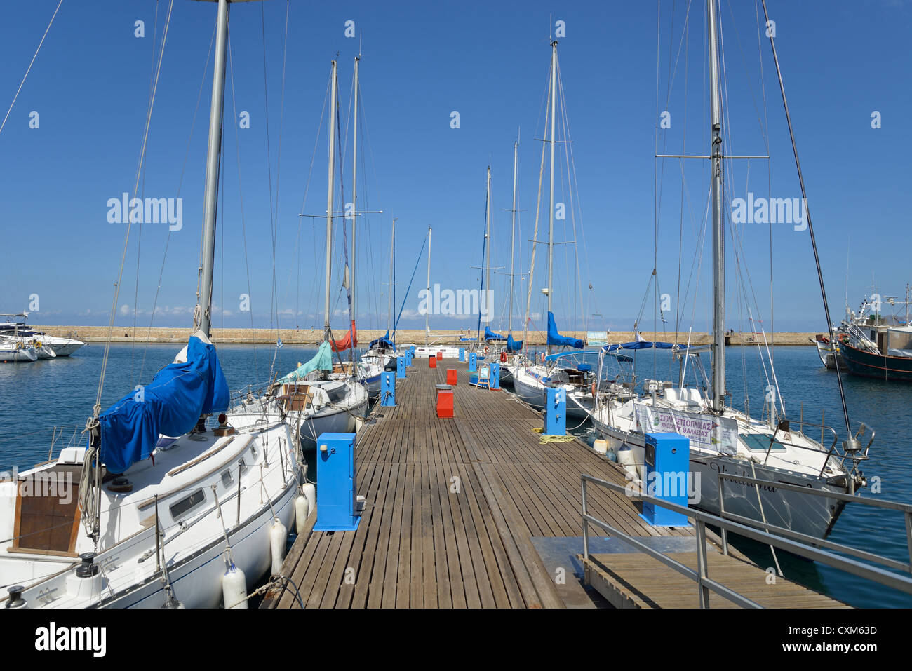 Yacht Marina, Chania, Chania Region, Crete, Crete Region, Greece Stock ...