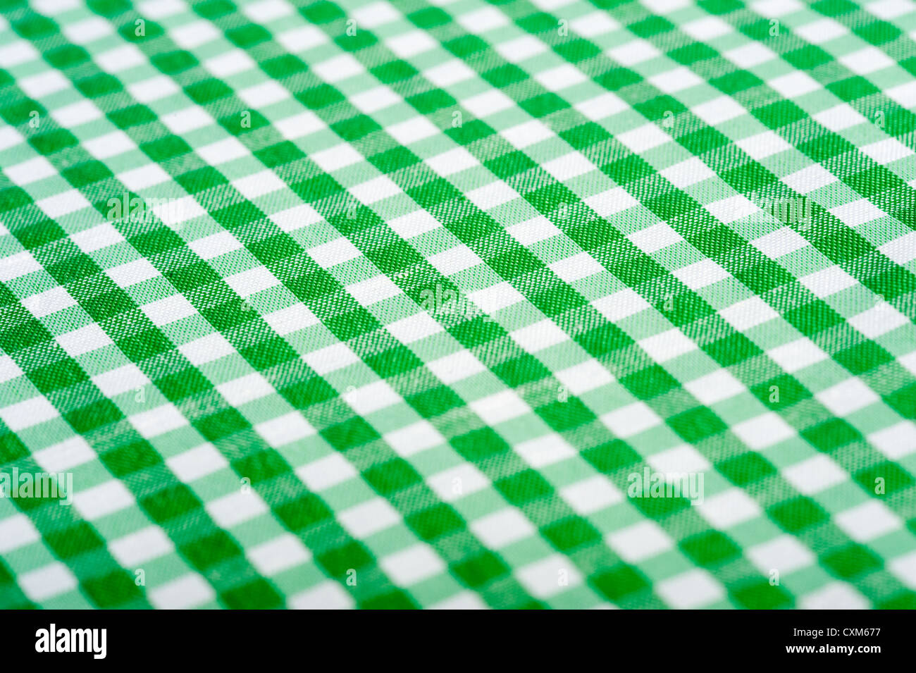 Green Gingham or checked tablecloth background Stock Photo - Alamy