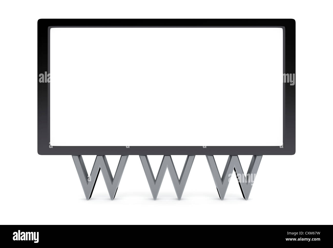 Internet television concept: abstract board over white Stock Photo - Alamy