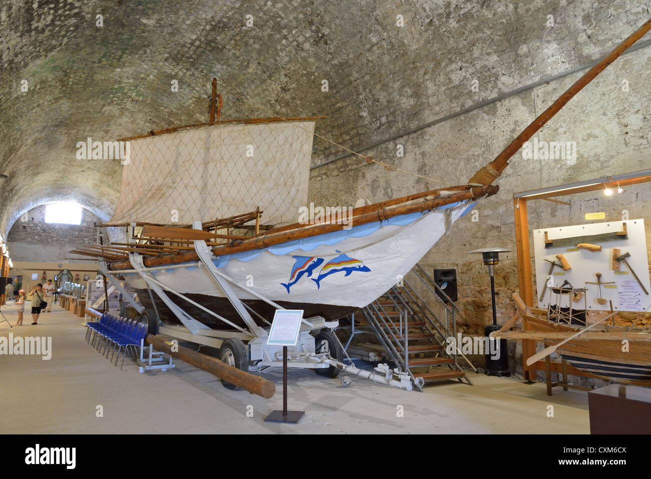 Factual replica of 15th century Minoan Ship in Maritime Museum of Crete ...