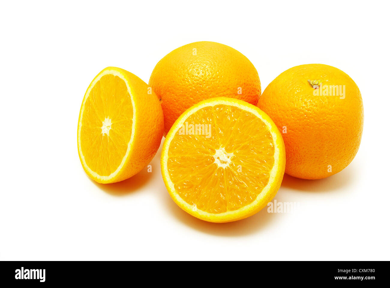 fresh orange isolated on white Stock Photo - Alamy
