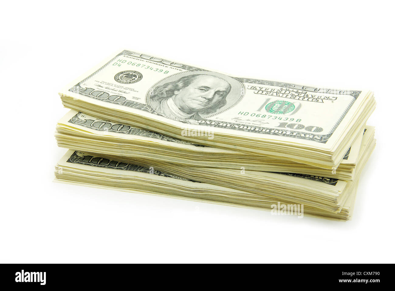 stock of money isolated on white background Stock Photo - Alamy
