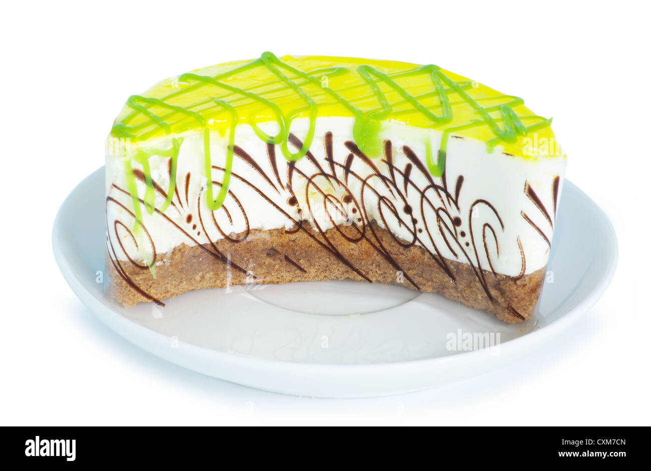 Chocolate cake fresh white Cut Out Stock Images & Pictures - Alamy