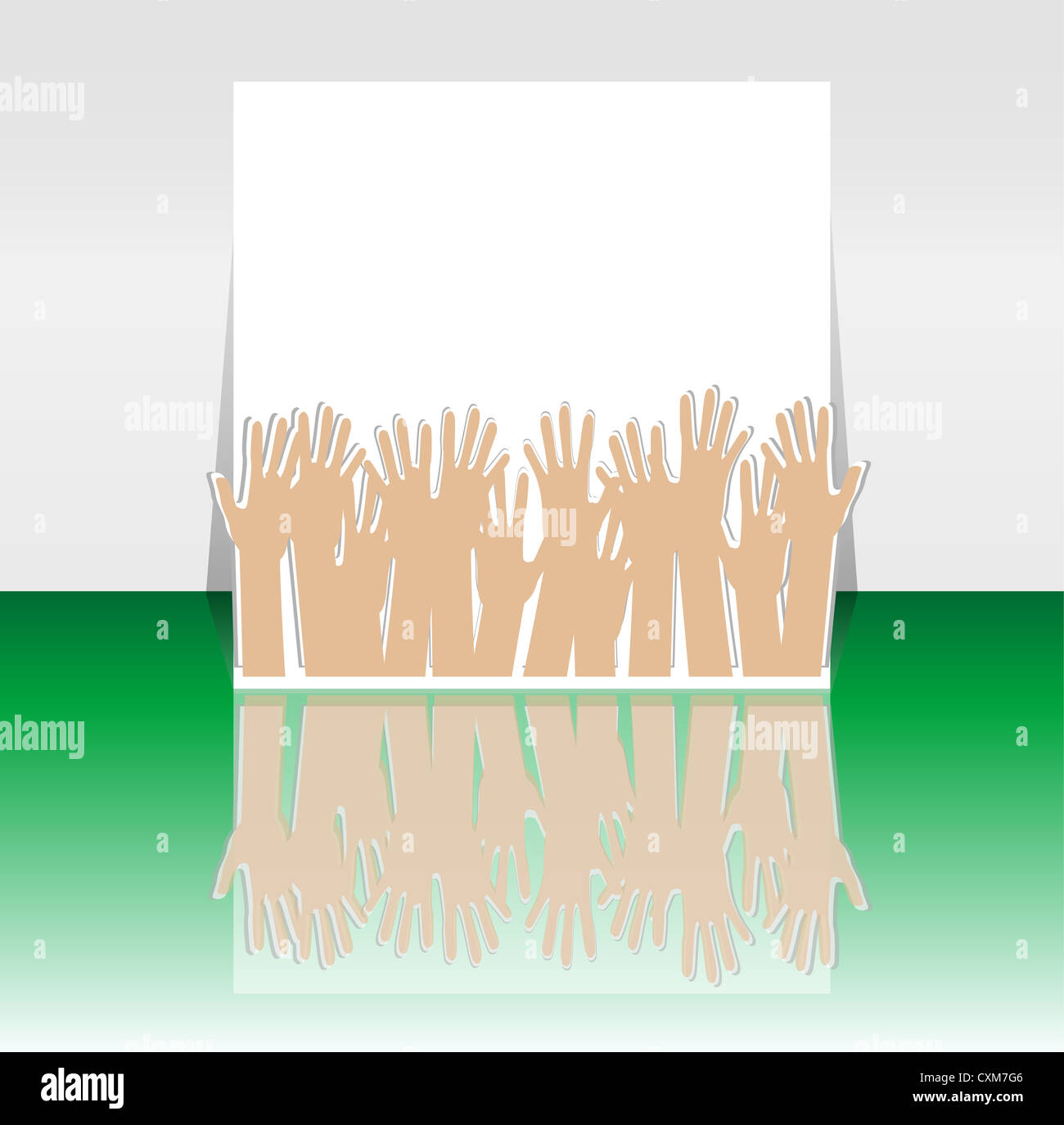Party Time - Flyer or Cover Design with many hands Stock Photo - Alamy