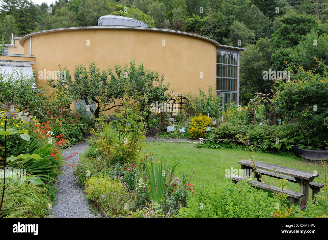 WISE building at the Centre for Alternative Technology Stock Photo - Alamy