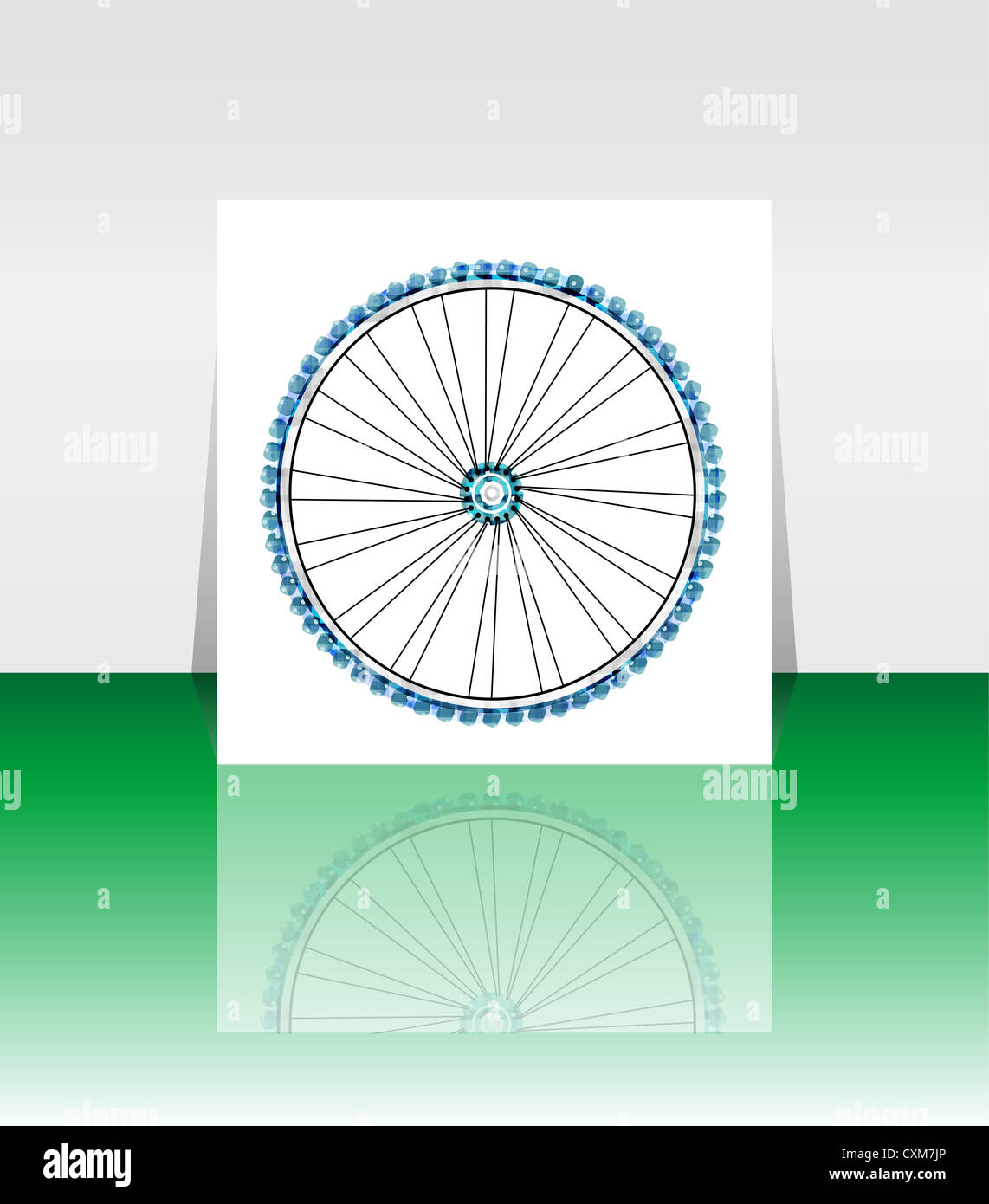 Bike wheel - flyer or cover Stock Photo - Alamy