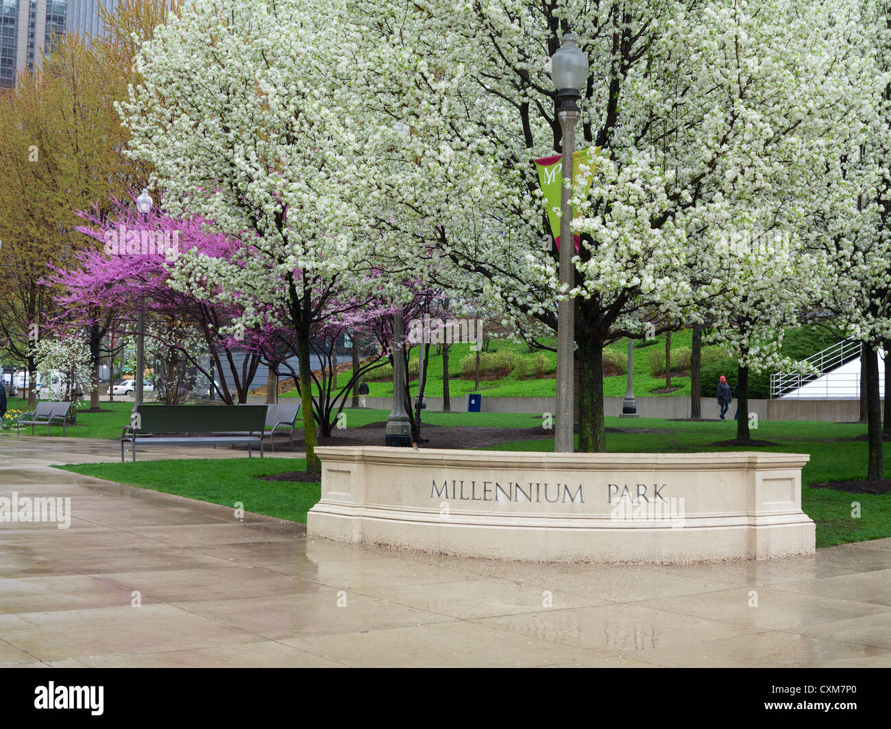 Millennium park sign hi-res stock photography and images - Alamy