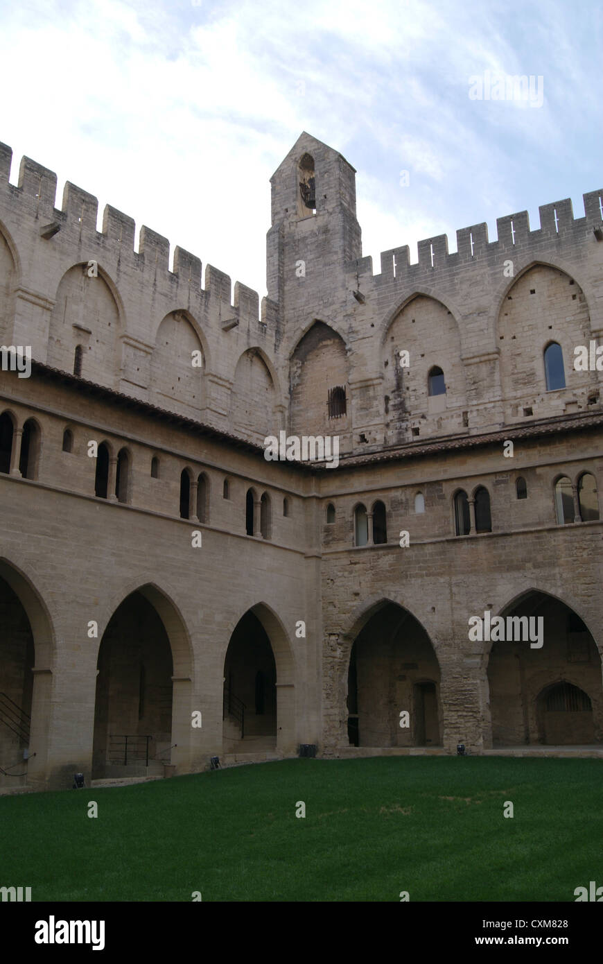 Castle of Popes, in Avignon, France, interior Stock Photo - Alamy