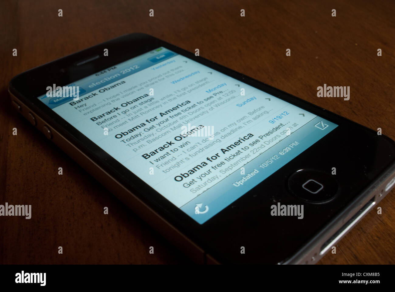 2012 presidential election emails from the Barack Obama campaign on an ...