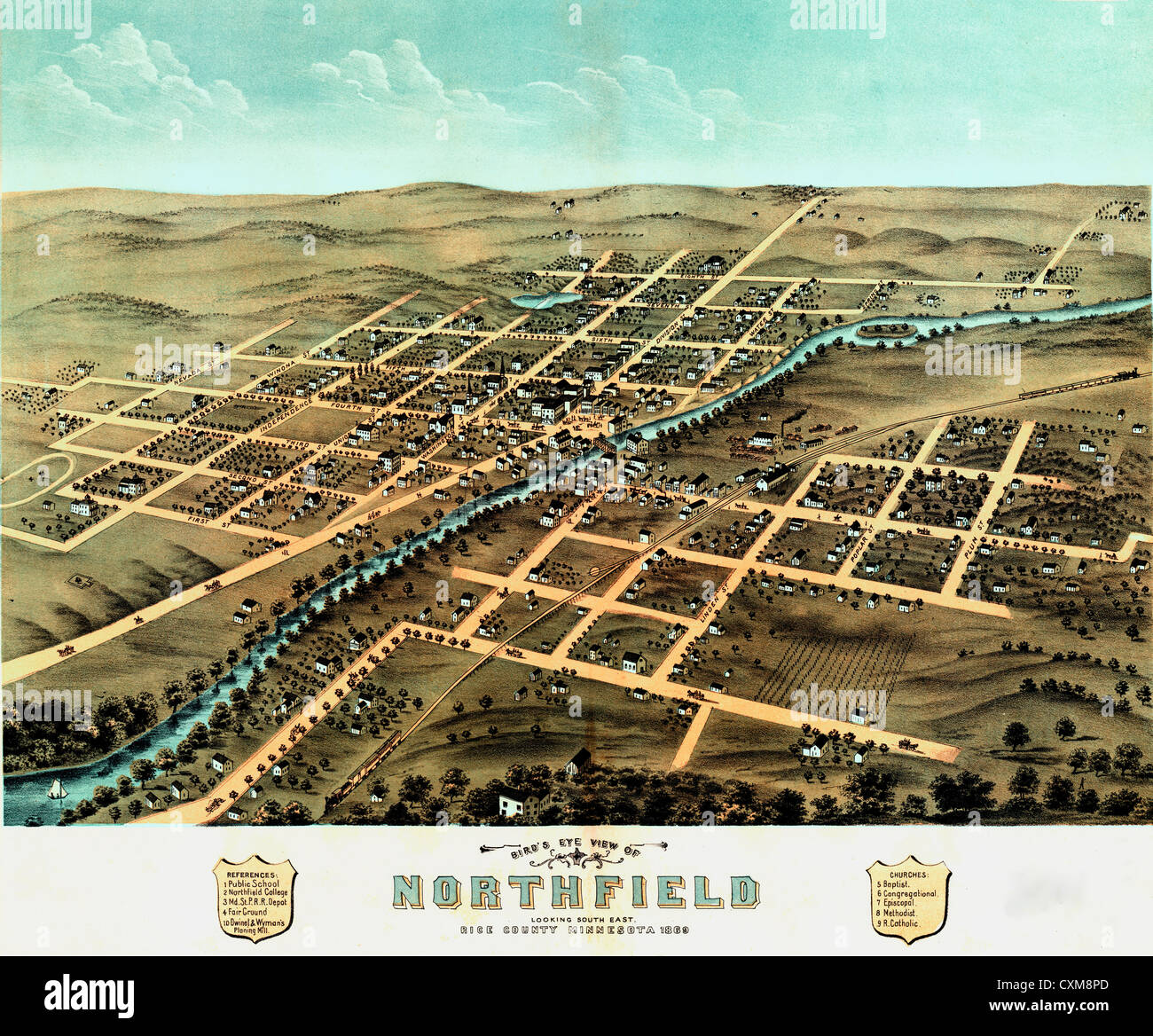 Map of northfield hi-res stock photography and images - Alamy