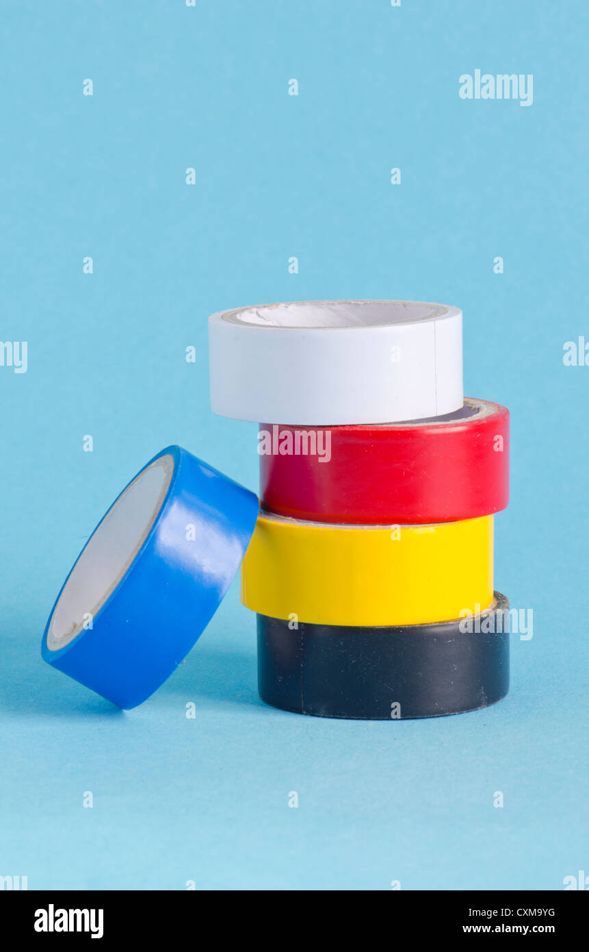 colorful Adhesive tape isolated on white background Stock Photo - Alamy