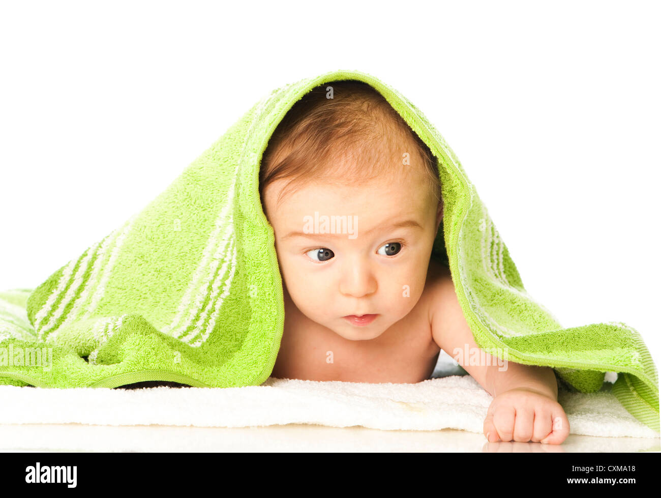 Freshly bathed baby Stock Photo - Alamy