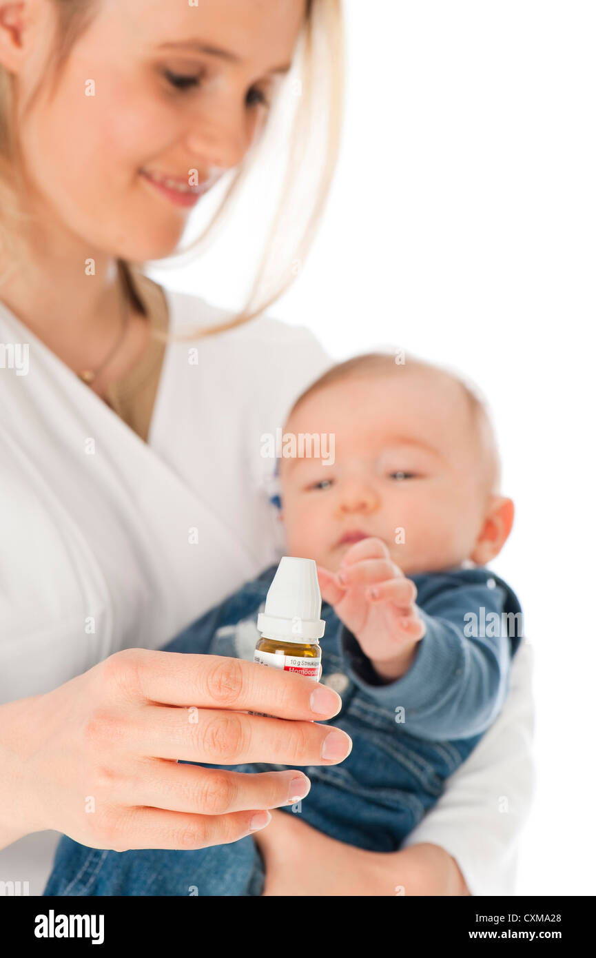 Female doctor with baby Stock Photo - Alamy