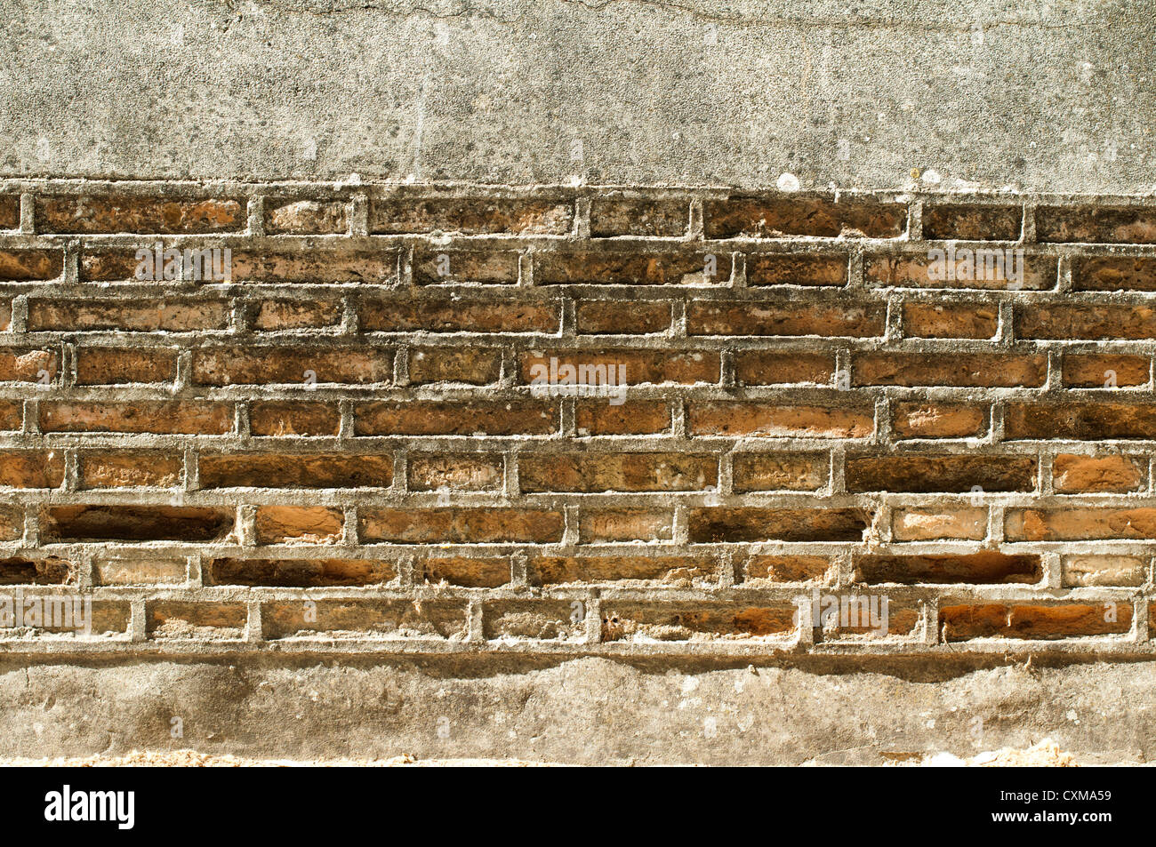 Ancient Brick Wall. River dike Stock Photo - Alamy
