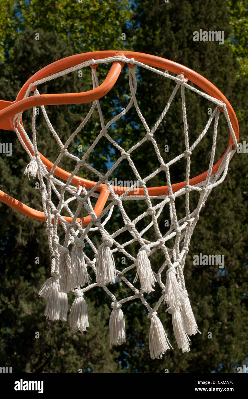 Basketball basket close up Stock Photo - Alamy