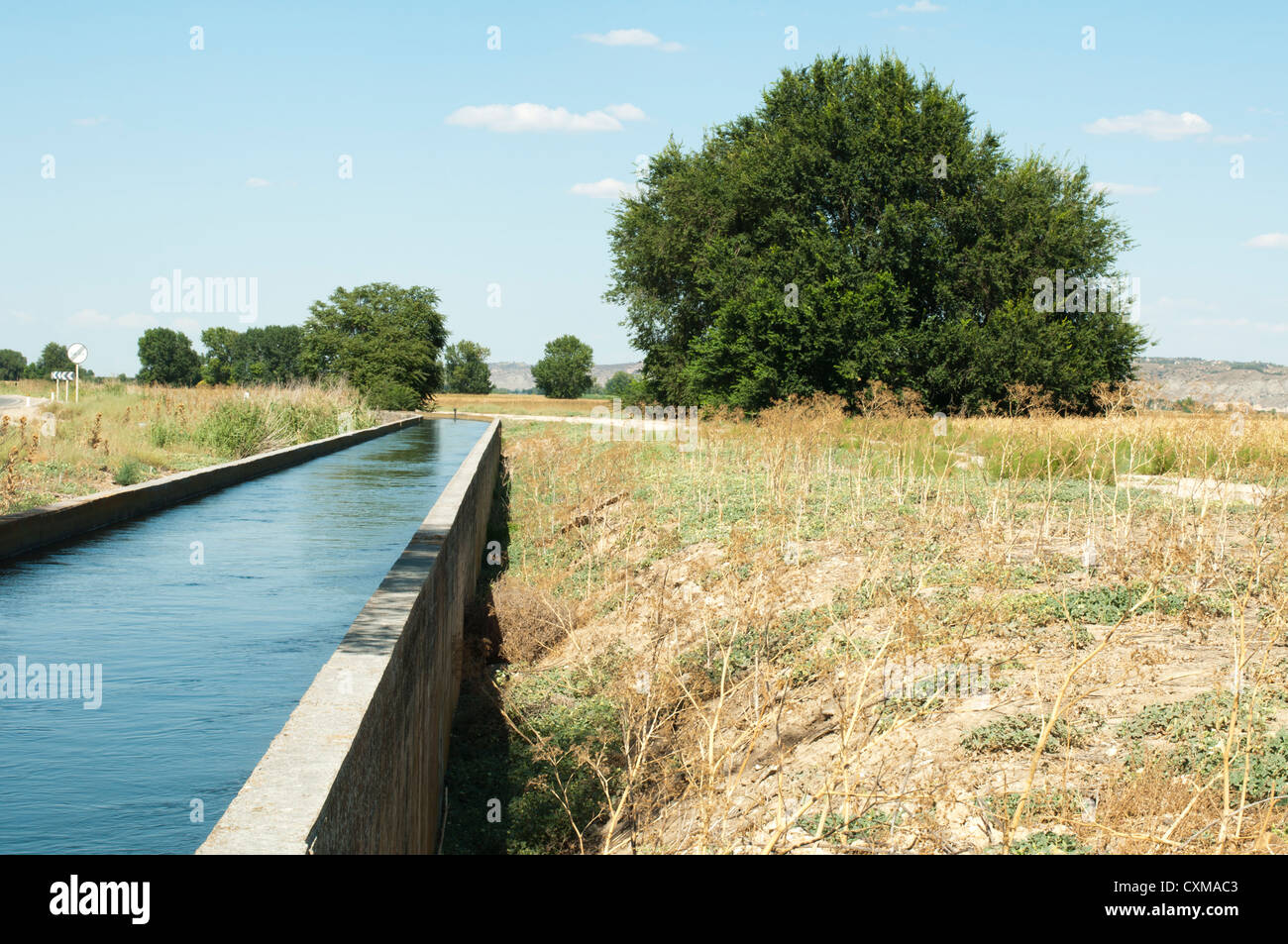 Irrigation canal in the field Stock Photo - Alamy