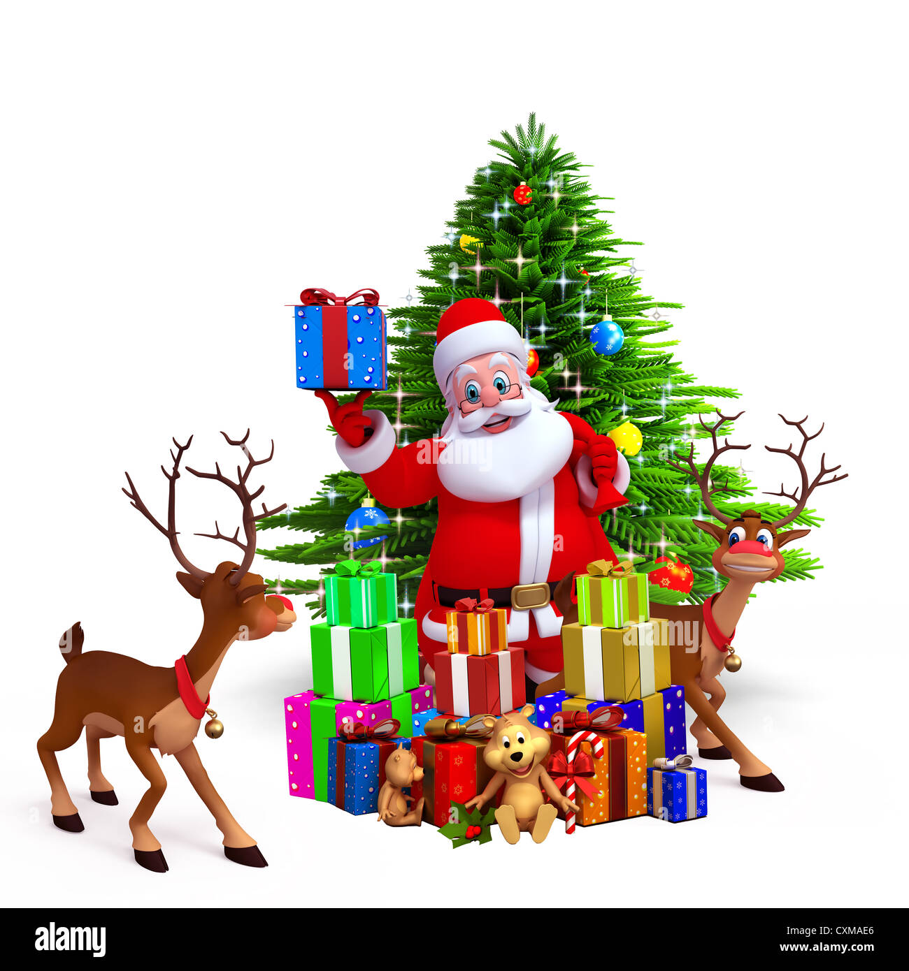 santa claus with gifts Stock Photo - Alamy