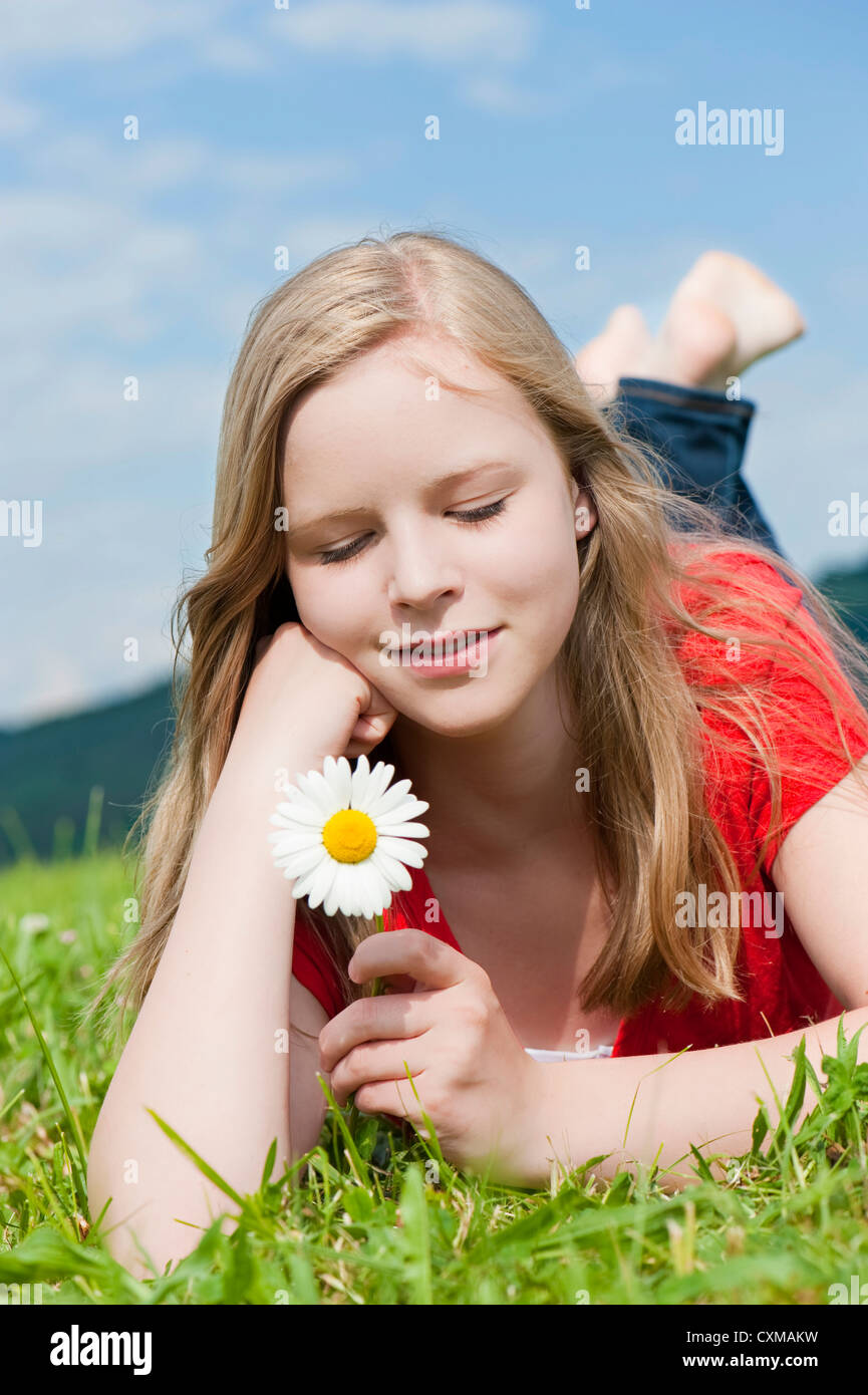 Girl in the summer Stock Photo - Alamy