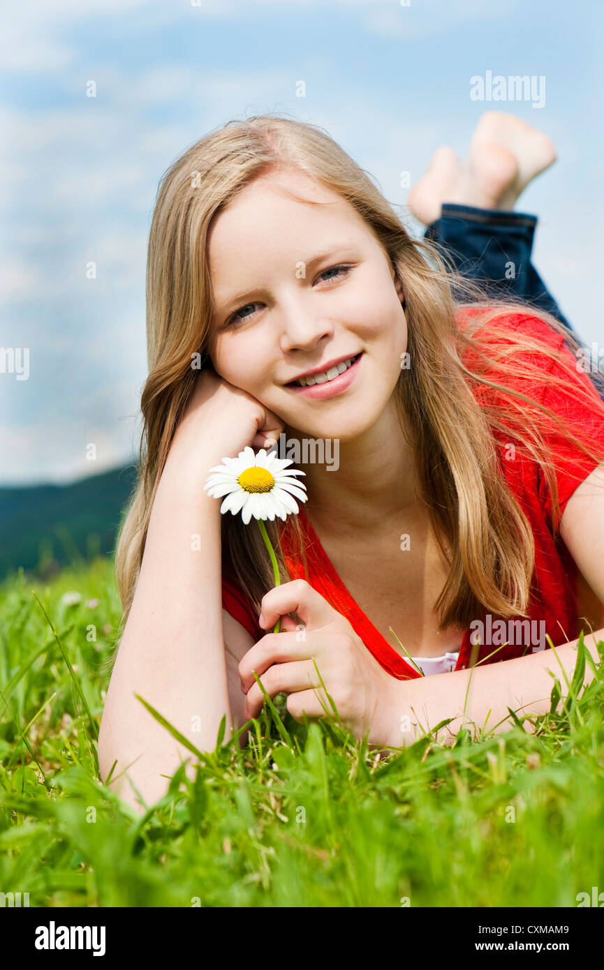 Girl in the summer Stock Photo - Alamy