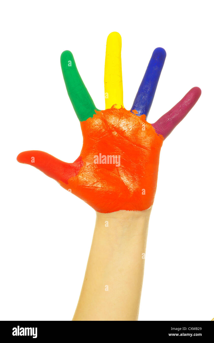 Colorful handprints hi-res stock photography and images - Alamy