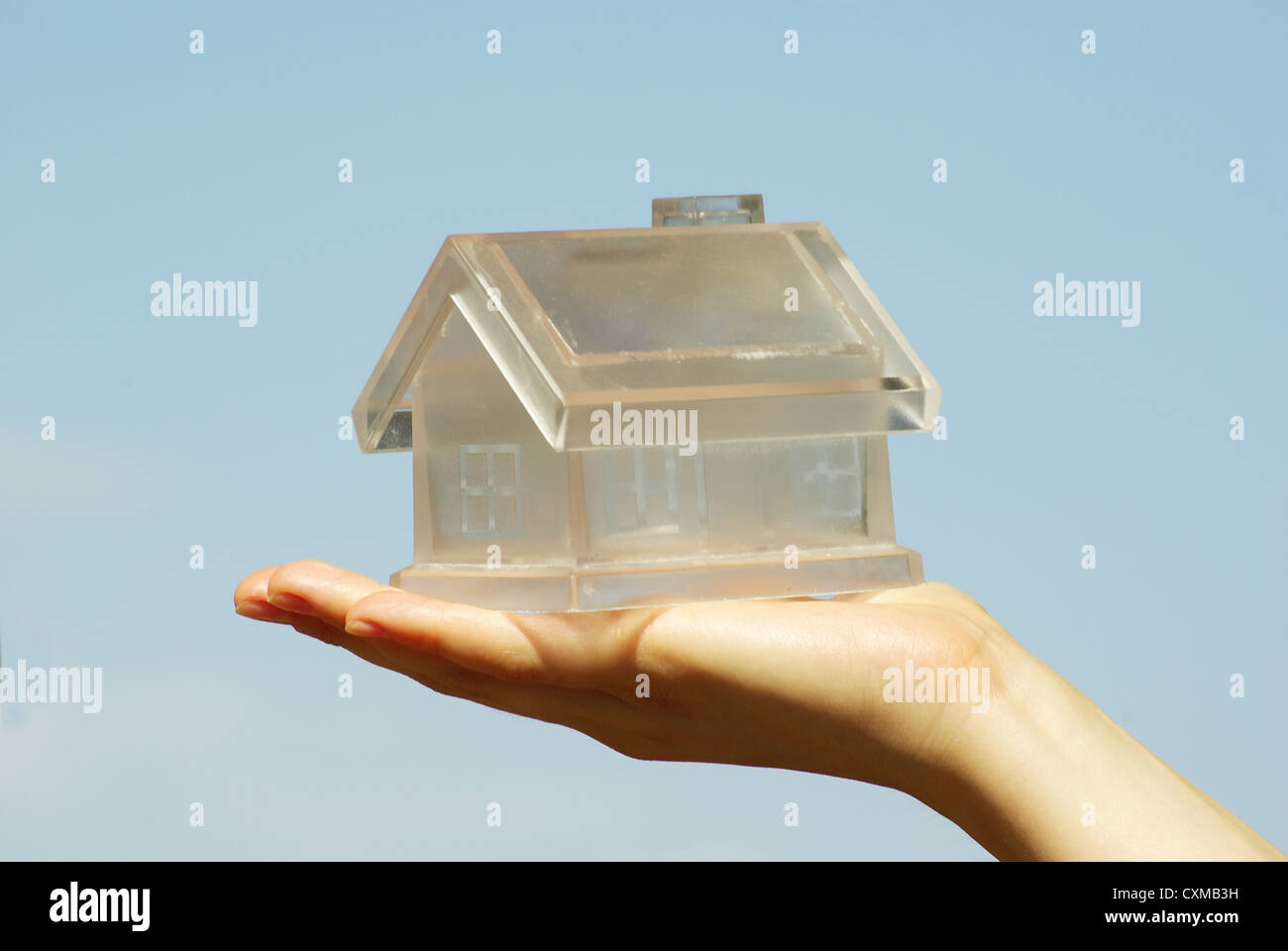 The house in human hand Stock Photo - Alamy