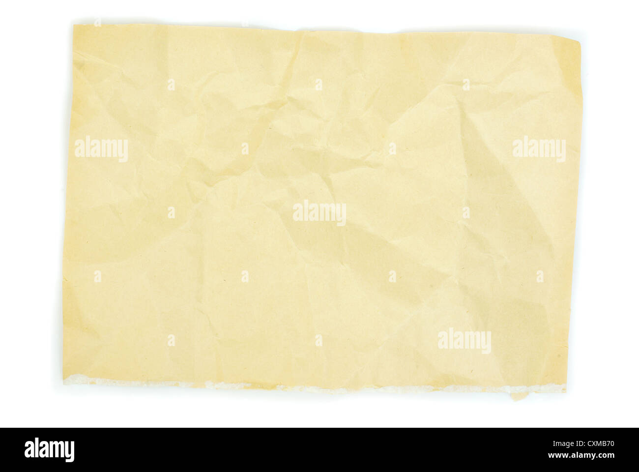 old note paper isolated on white background Stock Photo - Alamy
