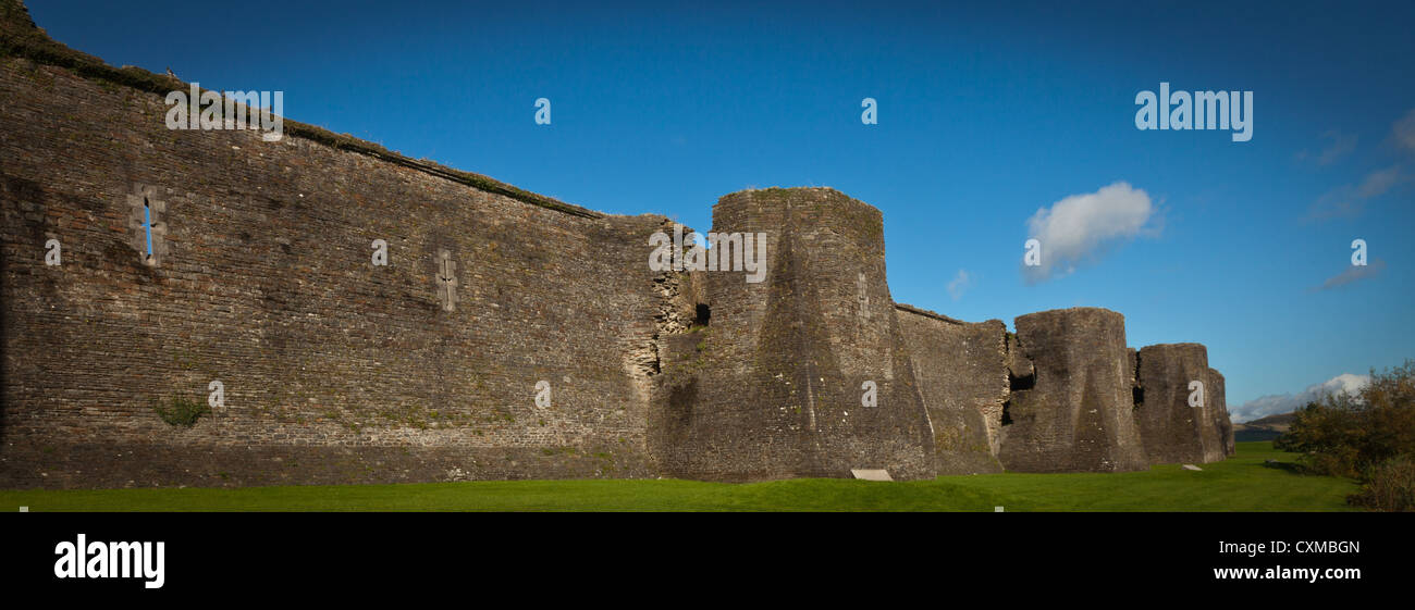 Caerphilly Castle Wales UK,largest castle in Wales and one of the ...