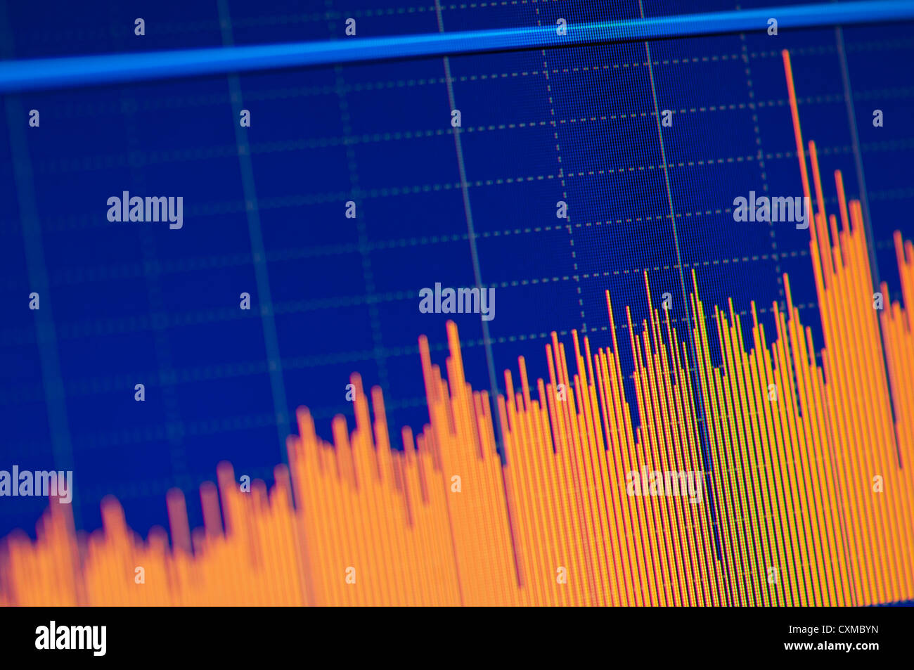 Close-up of a stock market graph on a high resolution LCD screen Stock ...