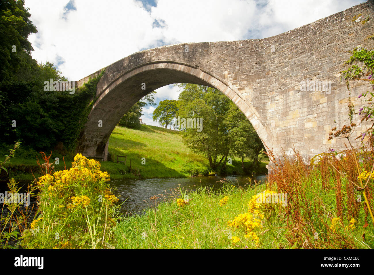 The Brig o' Doon, a late medieval single arched bridge over the River ...