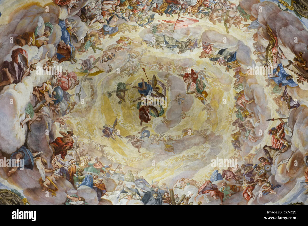 Painted ceiling in Valencia's magnificent cathedral Stock Photo - Alamy