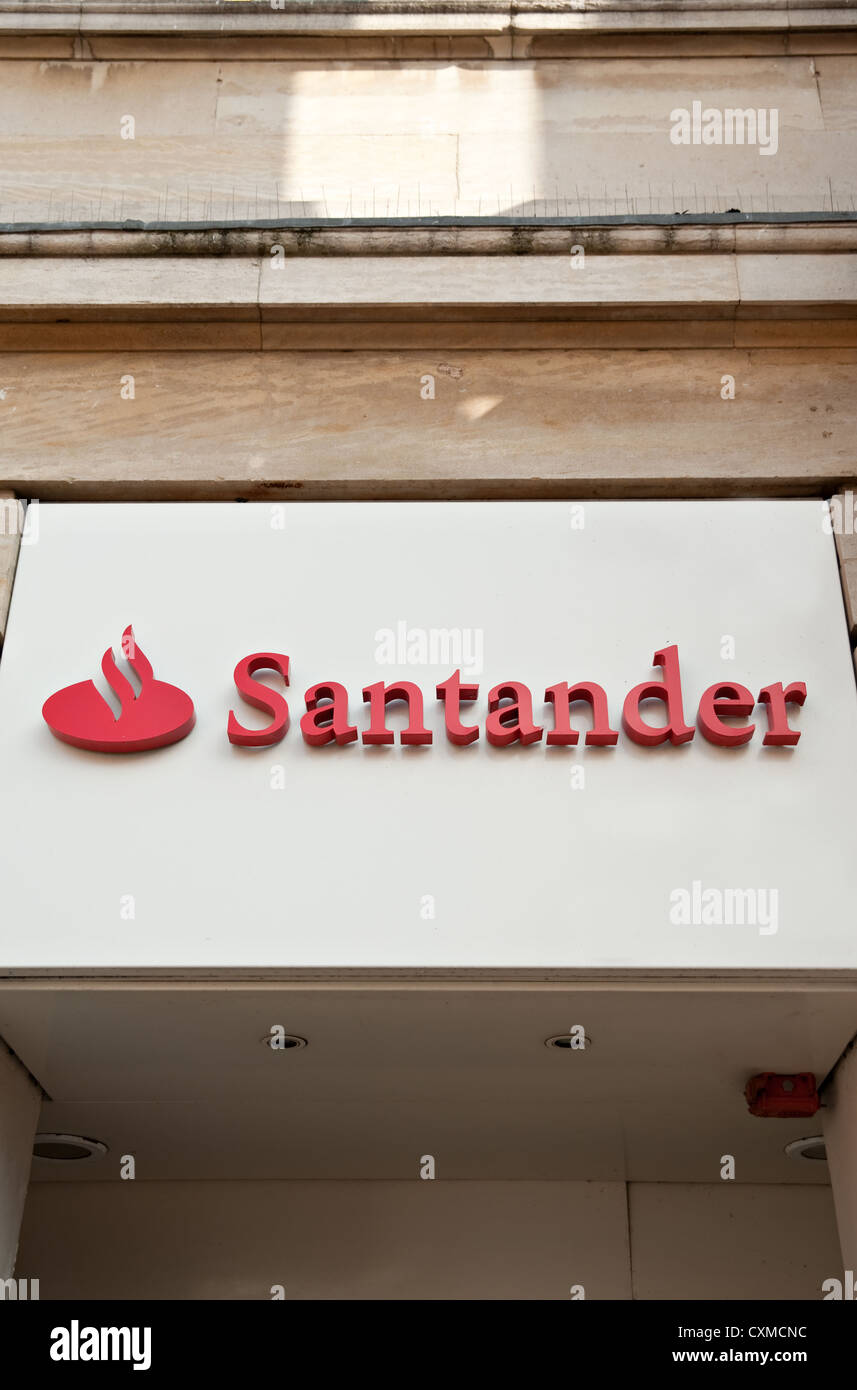 A Santander Bank Sign Stock Photo - Alamy