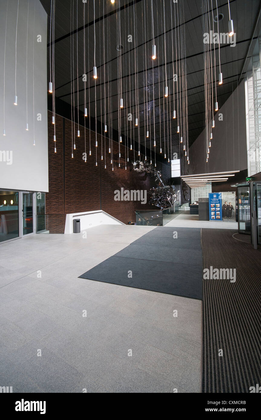 The interior of the Helsinki Music Centre and concert hall, Helsinki ...