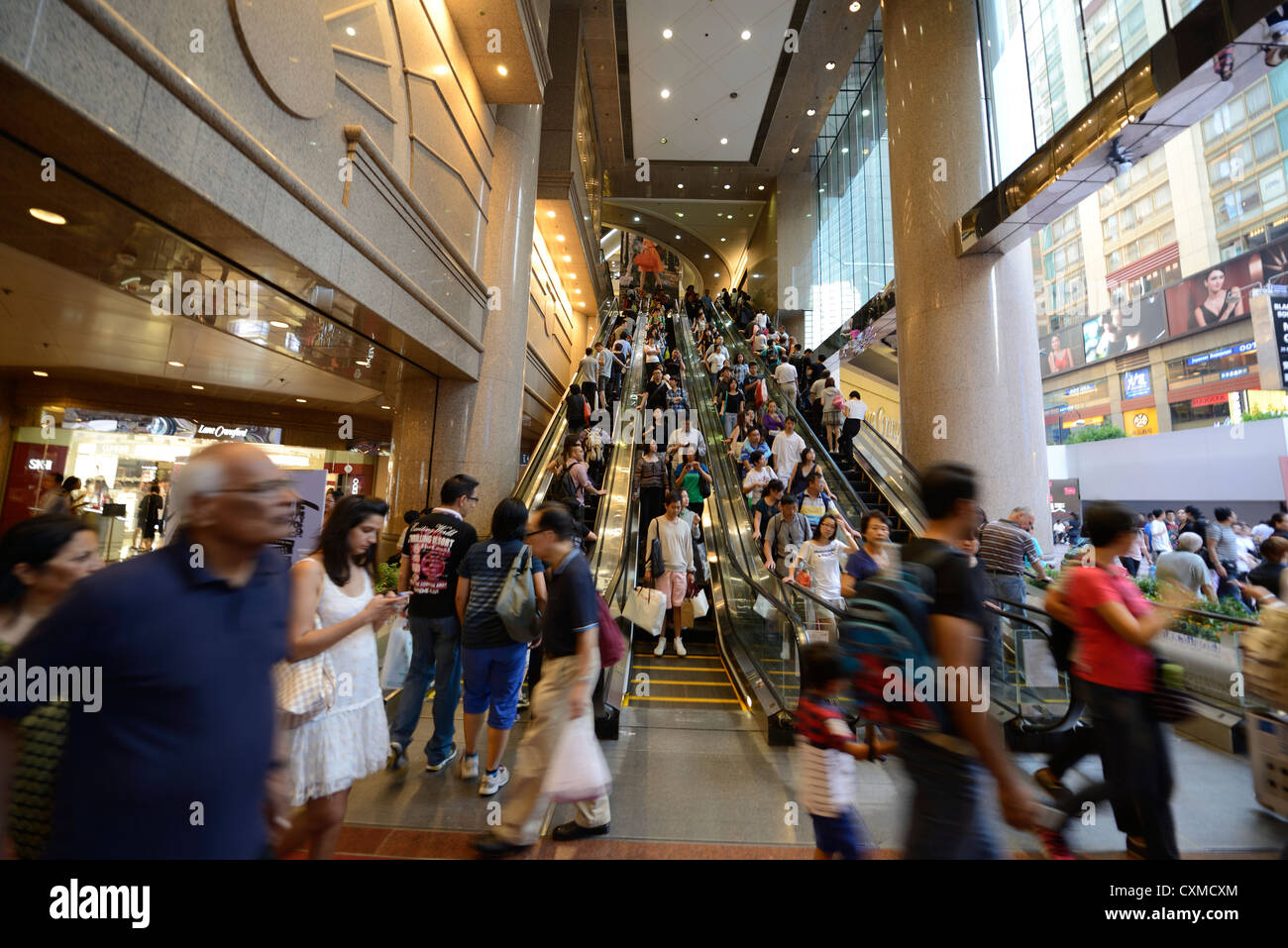 The concourse area in front of the busy Times Square Shopping Centre in ...