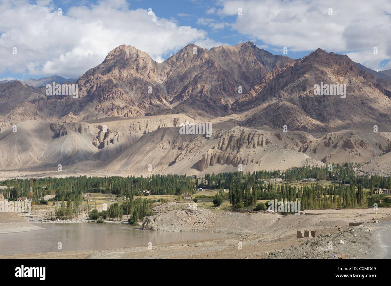 indus river, basgo, srinagar-leh-highway, jammu and kashmir, india ...