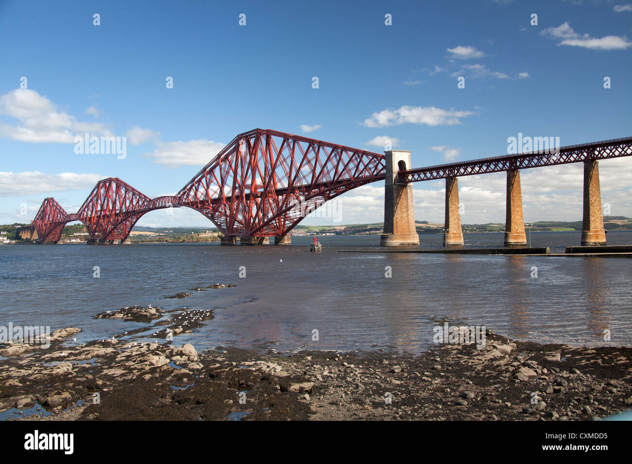 Forth Railway Bridge, Scotland. Picturesque view of the Forth Rail ...