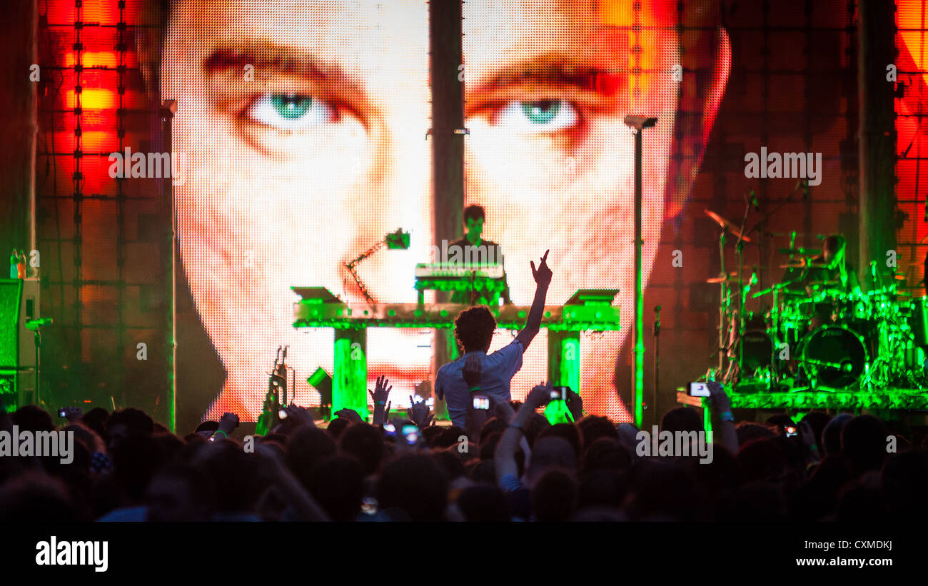Pendulum on stage at the Eden Sessions at The Eden Project, Cornwall in ...