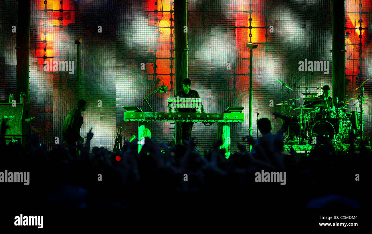Pendulum on stage at the Eden Sessions at The Eden Project, Cornwall in ...
