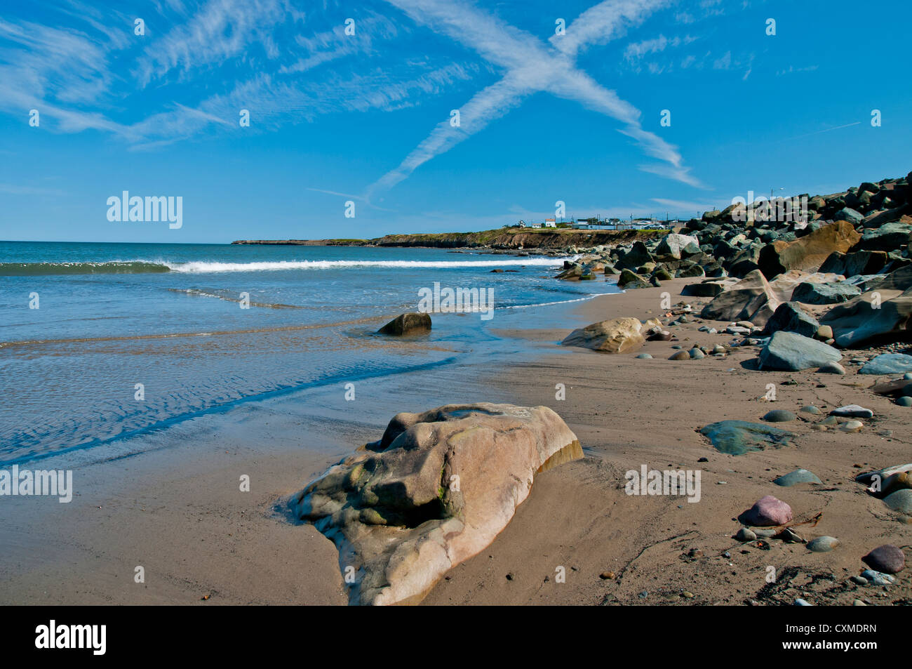 Public beach near point Aconi Stock Photo - Alamy